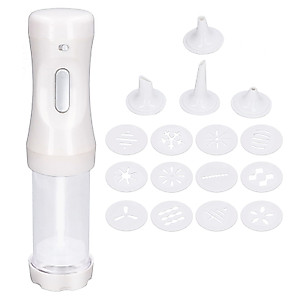 Serlium Electric Cookies Press,Cookie Making kit Homemade Baking Tool with 9 Discs and 1 Icing Tip for Cake Dessert DIY Maker and Decoration Baking Supplies