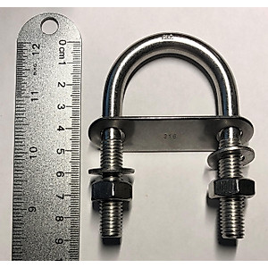 US Stainless Stainless Steel 316 UBolt M10 (3/8") by 90mm Marine Grade