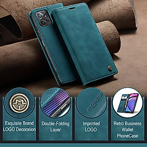 Kowauri for Moto G Power 5G 2023 Case,Leather Wallet Case Classic Design with Card Slot and Magnetic Closure Flip Fold Case for Motorola Moto G Power 5G 2023 (Teal)