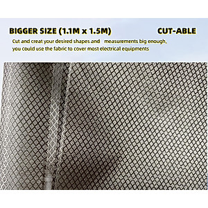 Faraday Fabric Nickel Copper Faraday Blocking Cloth 43.3"x59" Material Protection Fabric for DIY Faraday Cage, Box, Curtains