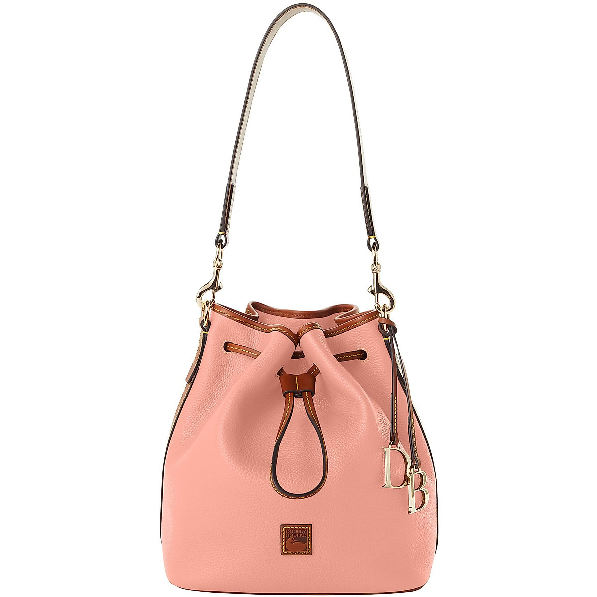 Dooney & Bourke Handbag, Pebble Grain Drawstring - Pale Pink