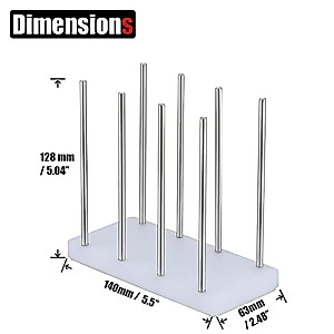 JQK Brushed Napkin Holder for Table, 304 Stainless Steel Arcylic Standing Napkin Dispenser for Kitchen Farmhouse Cocktail Picnic Bar Paper Mail Bills Restaurant Suitable for All Room Decors, NH100-WN