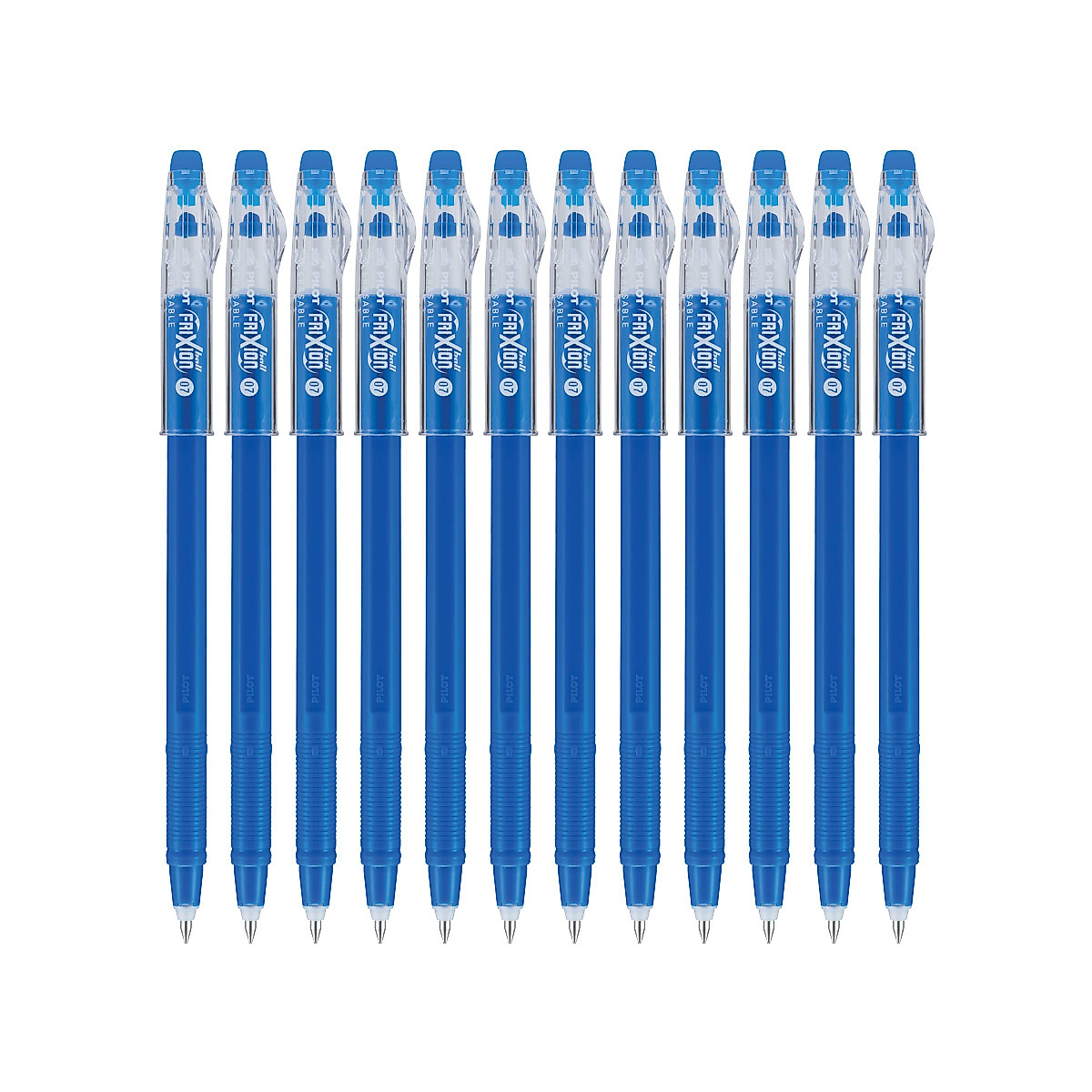 Pilot, FriXion ColorSticks Erasable Gel Ink Pens, Fine Point 0.7 mm, Pack of 12, Blue