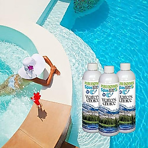 Waters Choice Pure Enzymes for Spas 3 Pack- All Natural Spa Water Care, Hot Tub Cleaner, Premium Water Care, 3 Month Supply, No Harsh Spa Hot Tub Chemicals, Spa Enzymes for Hot Tubs