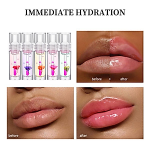 Corleone Hydrating Lip Glow Oil Set, Lip Oil Gloss Moisturizing Nourishing Shiny No-Sticky Transparent Plumping Lip Balm Oil Repairing Lightening Lip Line