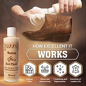 Venetian Western Boot Lotion 8oz Premium Leather Conditioner for Cowboy Boots, Work Boots, & Exotic Leather - Made in USA