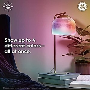 GE CYNC Dynamic Effects Smart LED Light Bulbs, Color Changing, Bluetooth and Wi-Fi, Works with Alexa and Google Home, A19 Bulbs (2 Pack)