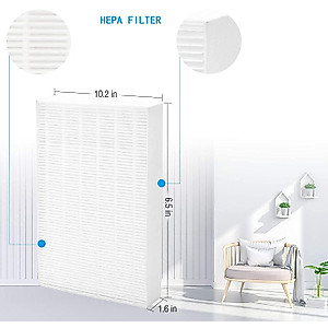 KEYJINIU 6 PACK HPA300 Replacement Filter HRF-R3 HRF-R2 HRF-R1, Compatible with Honeywell Series HPA090, HPA100, HPA200, HPA250 & HPA300