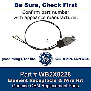 GE WB2X8228 Genuine OEM Element Receptacle and Wire Kit for GE Electric Ranges