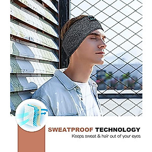 White Noise Headband For Sleeping, Wireless Sleep Earbuds, Soft Elastic Cozy Headband Headphones, Sleep Headband for Workout, Yoga, Travel, Gift for Women Men