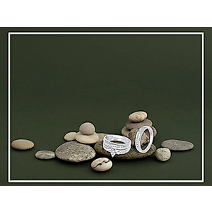 Dazzlingrock Collection 0.45 Carat (ctw) Round White Diamond Marquise Wedding Trio Ring Set in 925 Sterling Silver, Women size 6 & Men size 10