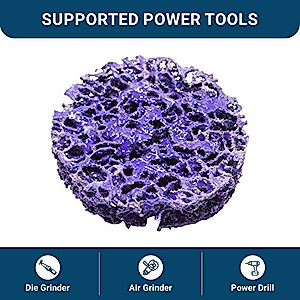 Benchmark Abrasives 2" Quick Change Non Woven Nylon Extra Coarse Strip Discs for Sanding Polishing Paint Removal with Male R-Type Backing Use with Die Grinder - (10 Pack)