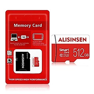 512GB Micro SD Card Class 10 SDXC Memory Card High Speed Flash Cards with Adapter for Android Phones/PC/Computer/Camera