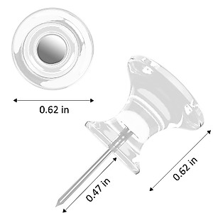 60 PCS Large Push Pins for Cork Board- Clear Thumb Tacks for Bulletin Board Jumbo Push Pins for Wall Long Thumbtacks (Clear)