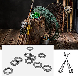 Micro Traders 30PCS Lightweight Tippet Rings Fly Fishing Trout Fishing Line Tippet Leaders Stainless Steel Small Tackle Fishing