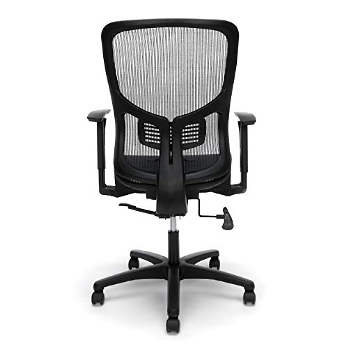 OFM Essentials Collection Mesh Seat Ergonomic Office Chair with Lumbar Support, in Black
