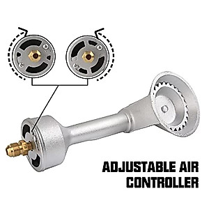 Roastove High Pressure Propane Cast-Iron Replacement Round Burner Head, Propane Burner Head with Brass Fitting Orifice