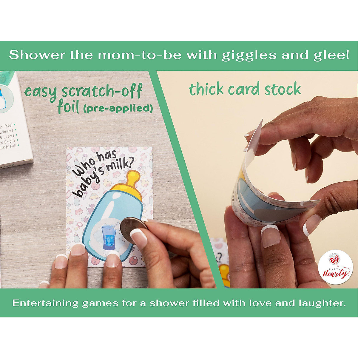 Party Hearty Baby Shower Games for Boy, 40 Emoji Scratch Off Lottery Tickets, Baby Games Ideas, Scratch Off Game, Blue