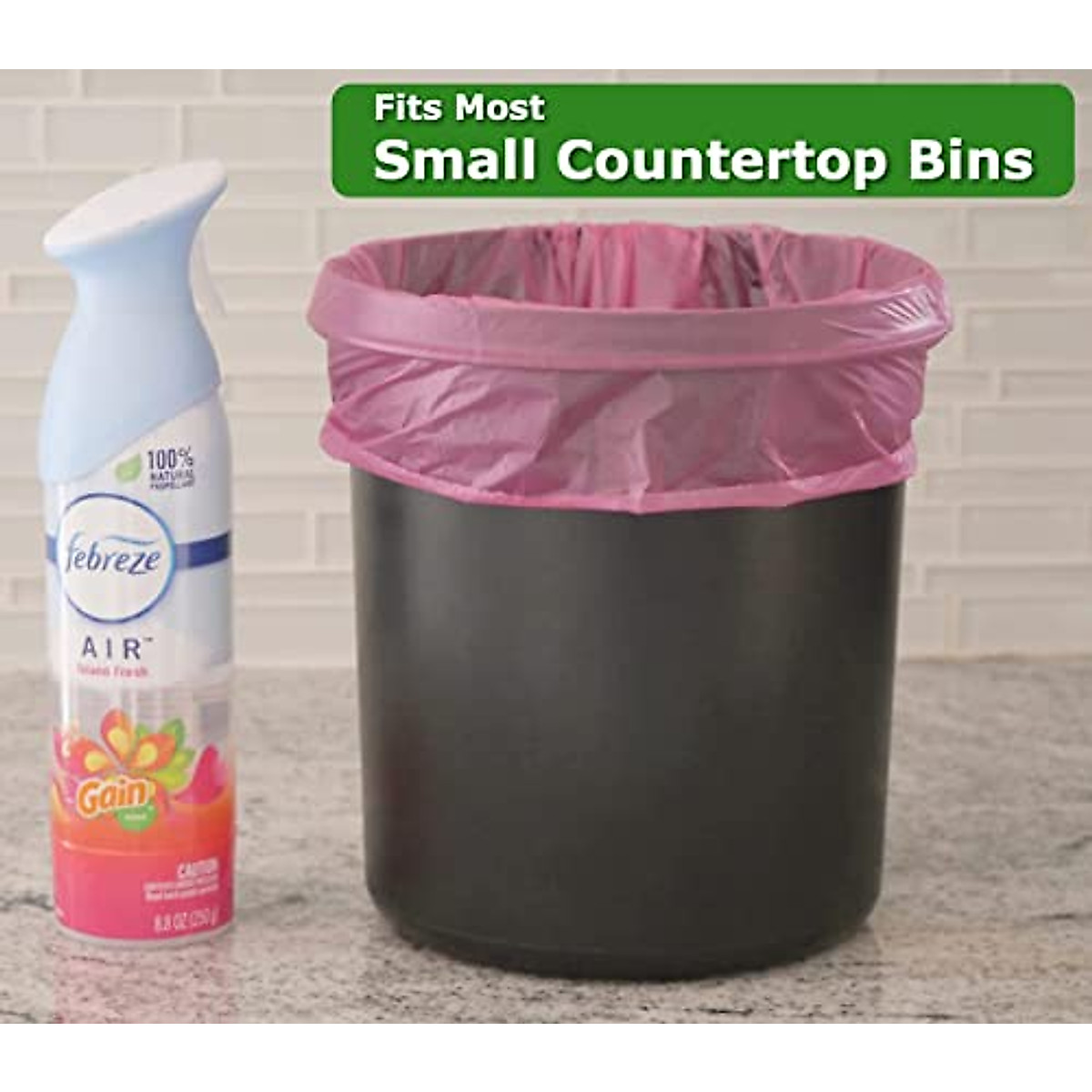 Small Trash Bags CCLINERS 2.6 Gallon Garbage Bags 240 Small Bathroom Trash Can Liners for Home Kitchen and Office fit 2 Gallon, 3 Gallon (240 Ct, 5 Colors)