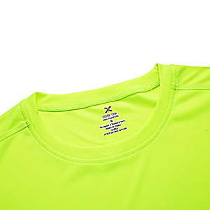 Mens Soft Classic Performance T Shirts for for Running, Fishing, Hiking,Causal Short Sleeve HI VIZ Yellow-XL