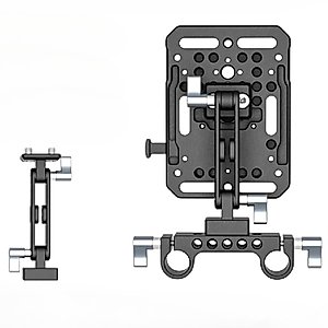ZGCINE VR-01 VR-02 VR-03 V Mount Battery Plate W/Rod Clamp Standard V Lock Battery Plate Adapter with Automatic Lock Protection VR-03