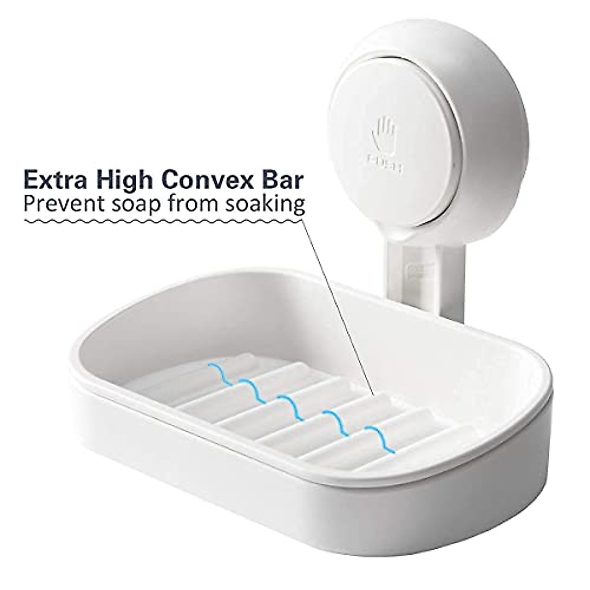 TAILI Bathroom & Kitchen Suction Cup Storage Basket Set Pack of 2 Wall Mounted Organizer for Shampoo,Soap, Conditioner, Shower Caddy Drill-Free with Vacuum Suction Cup for Kitchen & Bathroom