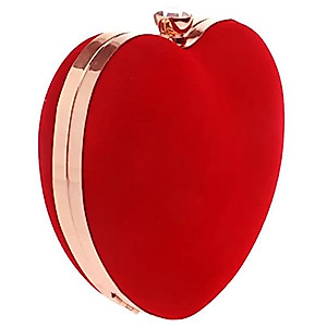 1pc Clutch Party Tote Pouch Elegant Without Storage Chain Portable Shoulder Shape Banquet Evening Handmade Handbag Wedding Girls Purse Gifts Red Mini Capacity Bag Women Lady Large