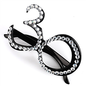 Ocean Line 30th Birthday Glasses - Number Crystal Frame, Party Favors, Wedding, Funny Costume Sunglasses, Novelty Eyewear Celebration Decoration for Kids and Adults 6 Pack (30)