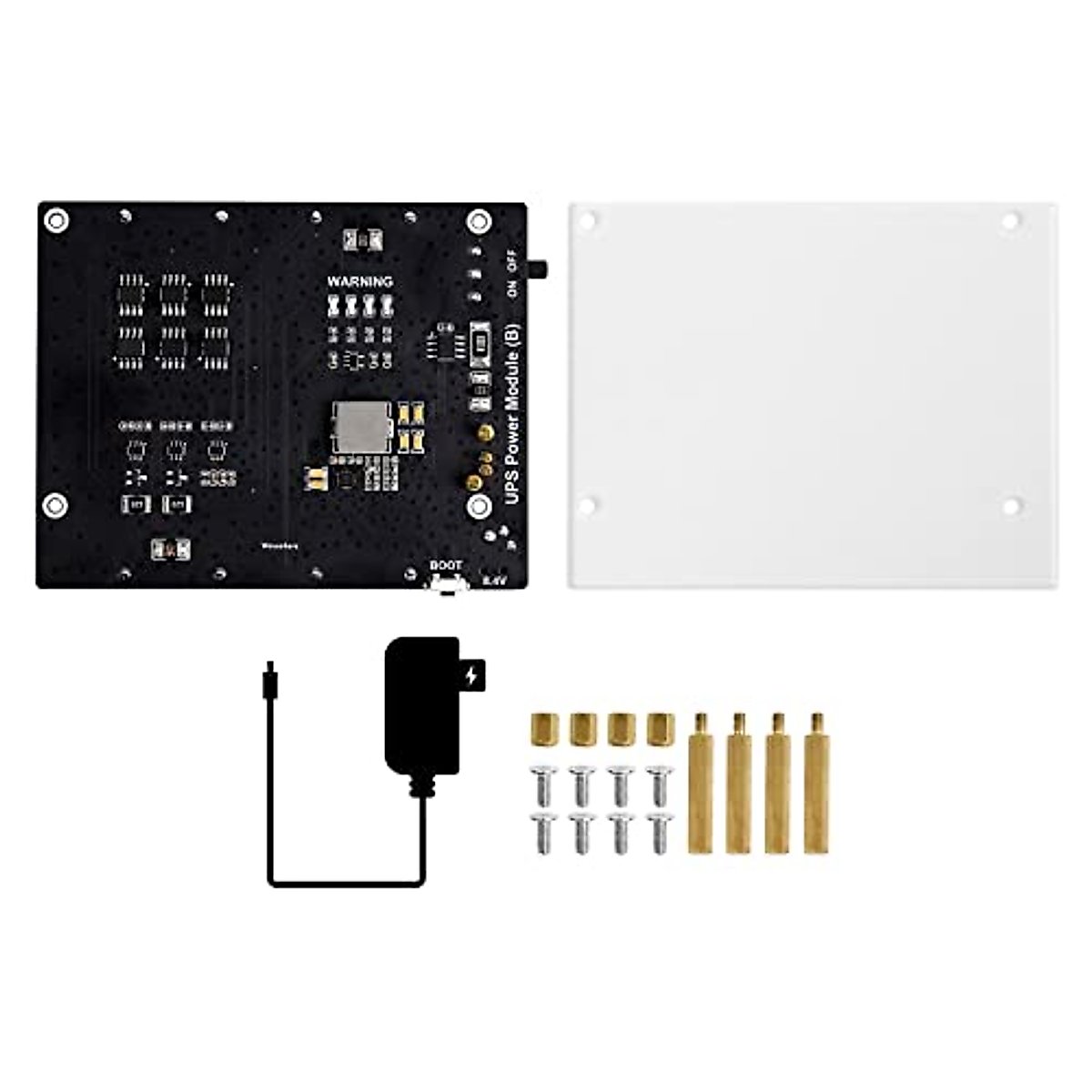 Waveshare UPS Power Module (B) for Jetson Nano 5V Uninterruptible Power Supply 5A High Current with Pogo Pins Connector