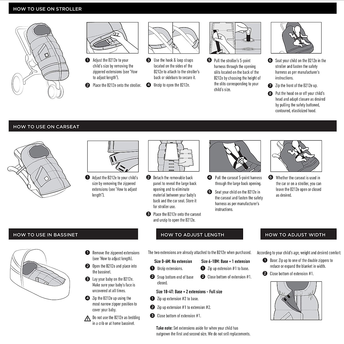 7AM Enfant Stroller Blanket 212 - Adjustable Baby Car Seat Zipped Blanket for Babies Winter, Unisex Multi Purpose Fleece Lined Warm Hooded Toddler Footmuff Water Repellent | (6M - 4T)