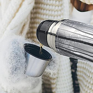 Foggy Forest Red Flowers Stainless Steel Water Bottle, Leak-Proof Travel Thermos Mug, Double Walled Vacuum Insulated Flask 17 OZ