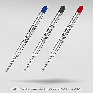 Parker QUINKflow Ballpoint Pen Ink Refills, Fine Tip, Black, 6 Count Value Pack (2025155)