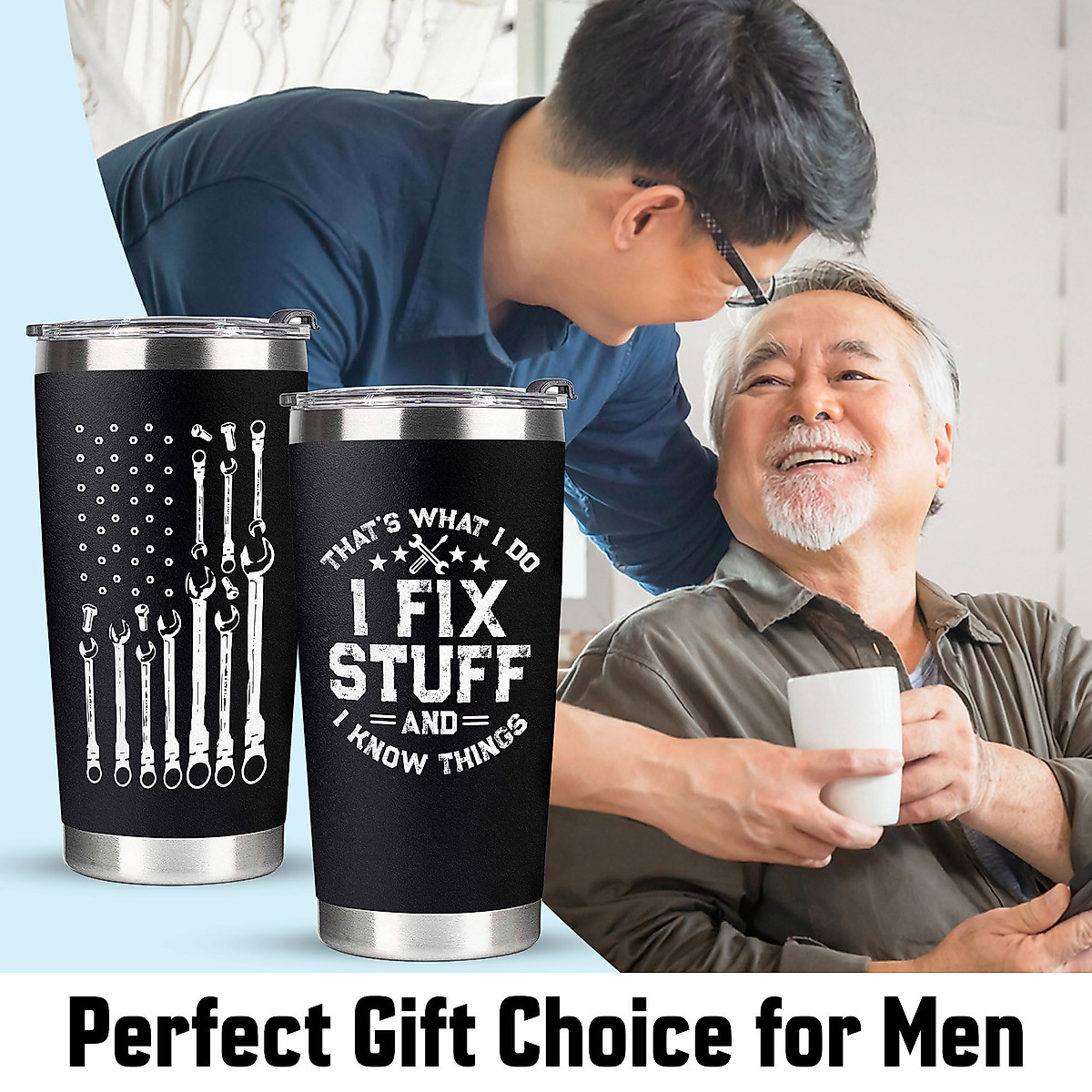 Birthday Gifts for Men Unique - Unique Gifts for Men, Gifts for Dad, Dad Gifts - Dad Birthday Gift, Men Birthday Gifts Ideas, Gag Gifts for Men, Men Gifts for Birthday - Dad, Men Tumbler 20 Oz