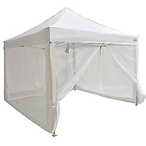 Impact Canopy Zippered Mesh Sidewalls for 10' x 10' Pop-Up Tent Canopy, White