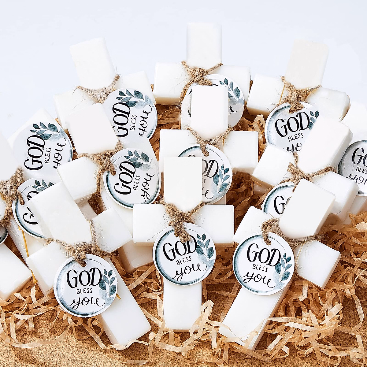 Otuuz 24 Pcs Cross Soap Baptism Favors Baby Baptism Favor Scented Soap Favors Baby Shower Favors Christening Favors Communion Favor for Guests Party Wedding Birthday Gift Bridal
