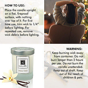 Nabila K – Smokey Vanilla - Soy-Based Candle – Anise, Nutmeg, Spicy Clove, Ginger, Sweet Vanilla, Amber - Hand-Poured - Cotton Wick - Aromatherapy Candle w/Essential Oils - Made in USA - 3 oz