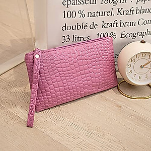 Fashion Women Artificial Leather Solid Color Underarm Phone Bag Envelope Bag Purse Clutch Bag Valentine's Day for Her
