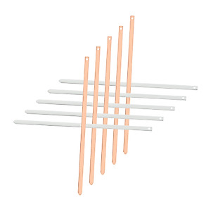 Lurrose 1 Set Zinc Anode Copper Plate Copper Zinc Electrode Strip Zinc Tablets