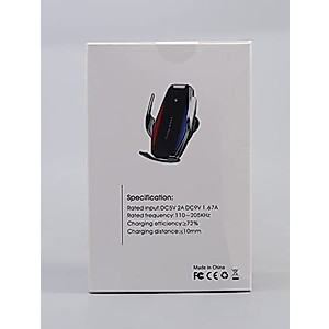 Wireless Car Charger Mount, Infrared Sensor Automatic Clamping Mount 15W Fast Wireless Car Phone Holder for Apple iPhone 14/13/12/11/Pro/X/XR/XS, Sensor Air Vent Cell Phone Car Mount for Samsung