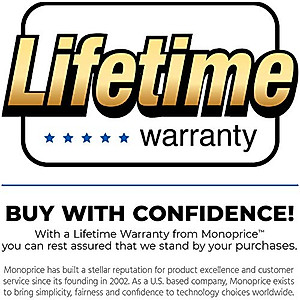 Monoprice Flexboot Cat6 Ethernet Patch Cable - Network Internet Cord - RJ45, Stranded, 550Mhz, UTP, Pure Bare Copper Wire, 24AWG, 5ft, Black