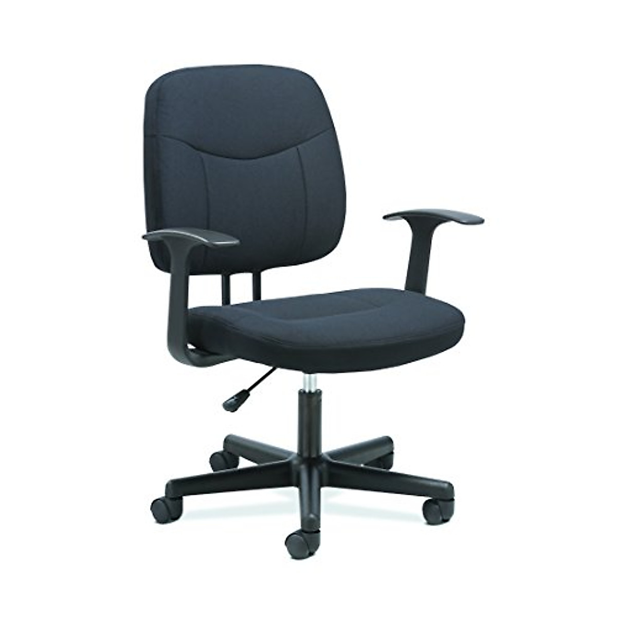 Sadie Task Chair-Fixed Arm Computer Chair for Office Desk, Black (HVST402)