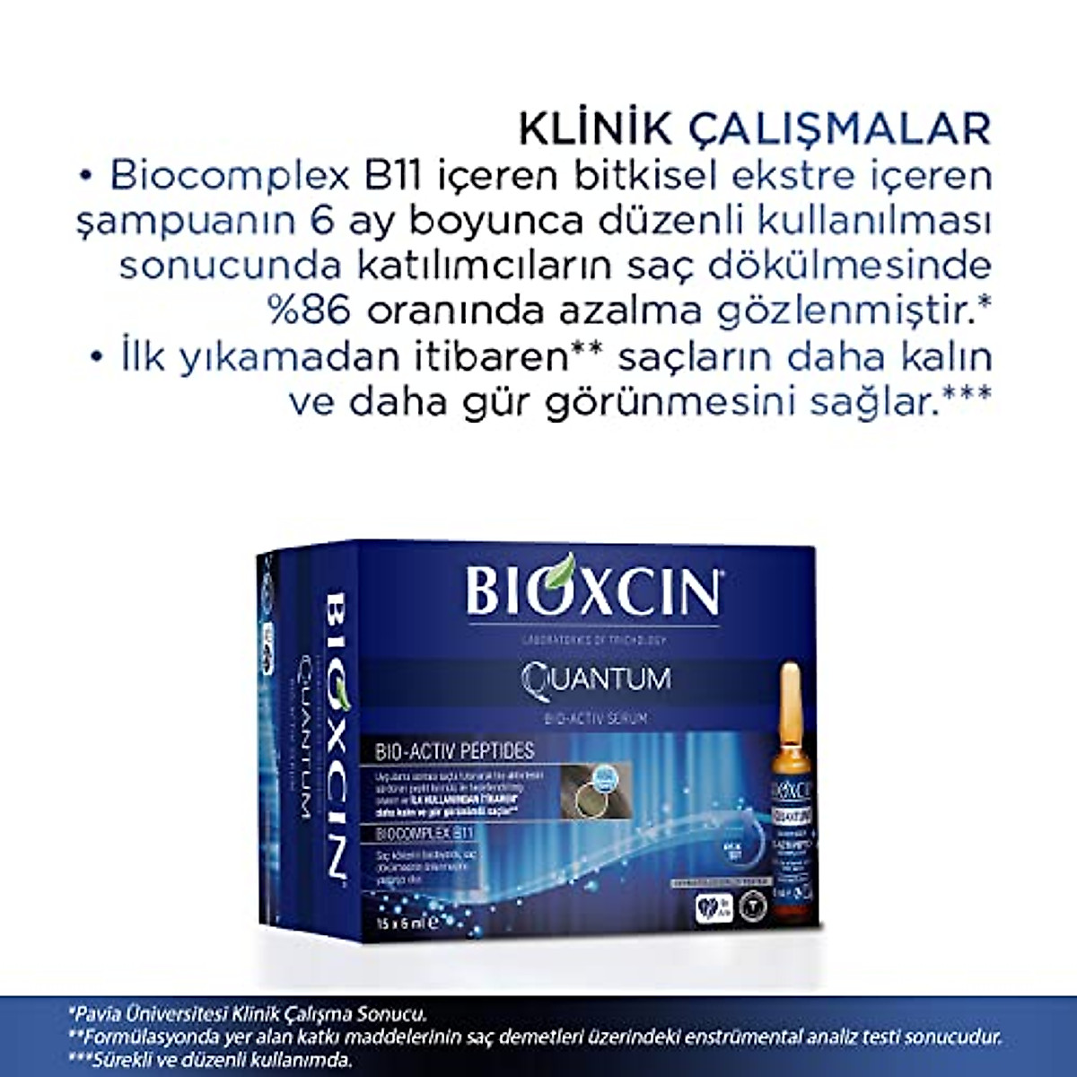 Bioxcin Quantum Hair Serum with Bio Activ Peptides (15x6 ML / 15x0.20 fl oz)
