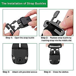 Zhaoyao 4 Pack Spa Tub Cover Clip Replace Latches Clip Lock Kit for Spa Hot Tub Cover, Spa Cover Clips Replacement with Keys and Slide Buckle