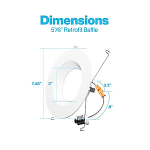 Sunco Lighting 2 Pack Retrofit LED Recessed Lighting 6 Inch, 2700K Soft White, Dimmable Can Lights, Baffle Trim, 13W=75W, 965 LM, Damp Rated - Energy Star