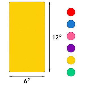 12 Packs Library Book Dividers for Shelves with Stickers, 6"x 12" Assorted Colored Bookshelf Markers to Organize School Library OR Home Library, Classroom and Teacher Supplies