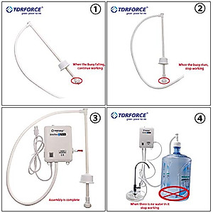 TDRFORCE 5 Gal Bottled Water Dispenser Pump Dispensing System 5 Gallon Water Dilivery Jug Automatic Electric Water Dispenser Bottle Pump Five Gallon Refrigerator Water Pump
