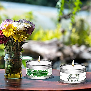 Gadojuewo 3 Pack 3.1OZ Citronella Candles Outdoor and Indoor,49 Hours Soy Wax Candle in Medium Bucket for Patio Ledge Garden Yard Beach