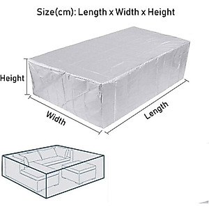 IAUZKO Patio Furniture Covers - 110x40x33in Waterproof Outdoor Sofa Cover - Heavy Duty Patio Bench Covers Rectangular Outdoor Furniture Set Cover, Tear/Water Resistant Patio Furniture Set Covers