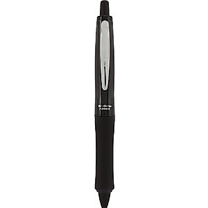 PILOT Dr. Grip FullBlack Refillable & Retractable Ballpoint Pen, Medium Point, Black Ink, Single Pen (36193)