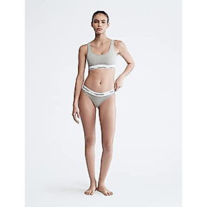 Calvin Klein Women's Modern Cotton Stretch Bikini Panty, Grey Heather, Small